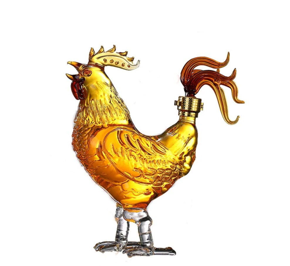 Handmade Chicken Rooster Animal Whiskey Decanter. 750ML – Raise The Bar Lux